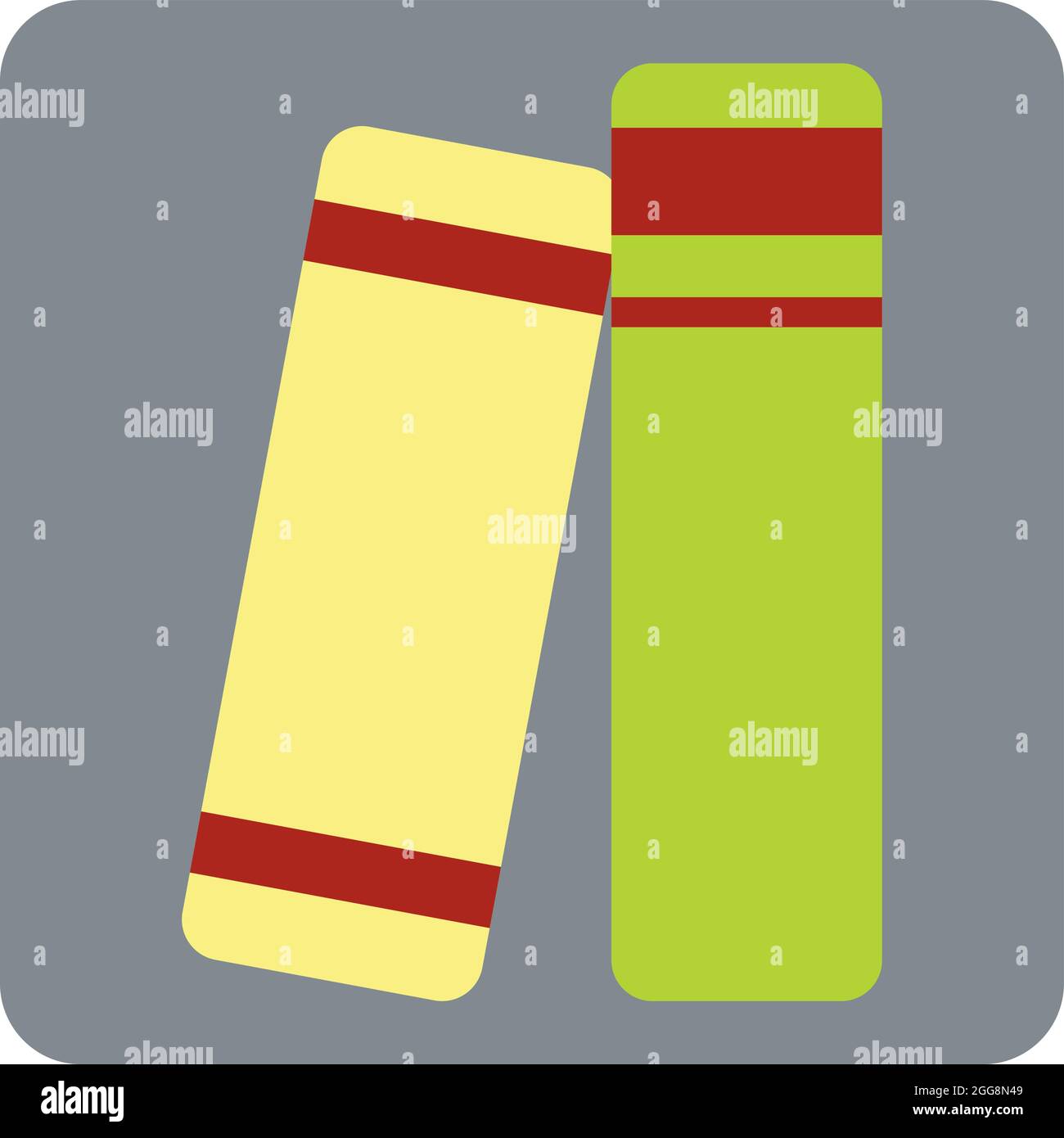 Two thick books, illustration, vector, on a white background Stock ...