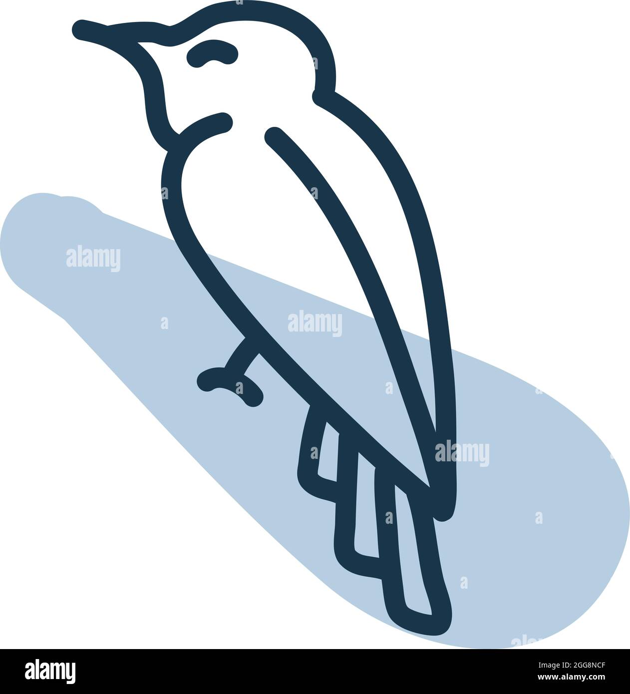Standing bird, illustration, vector, on a white background Stock Vector ...
