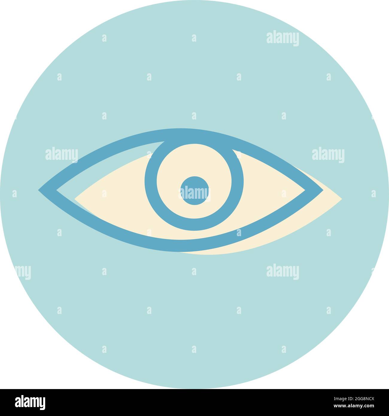 Human eye, illustration, vector, on a white background Stock Vector ...