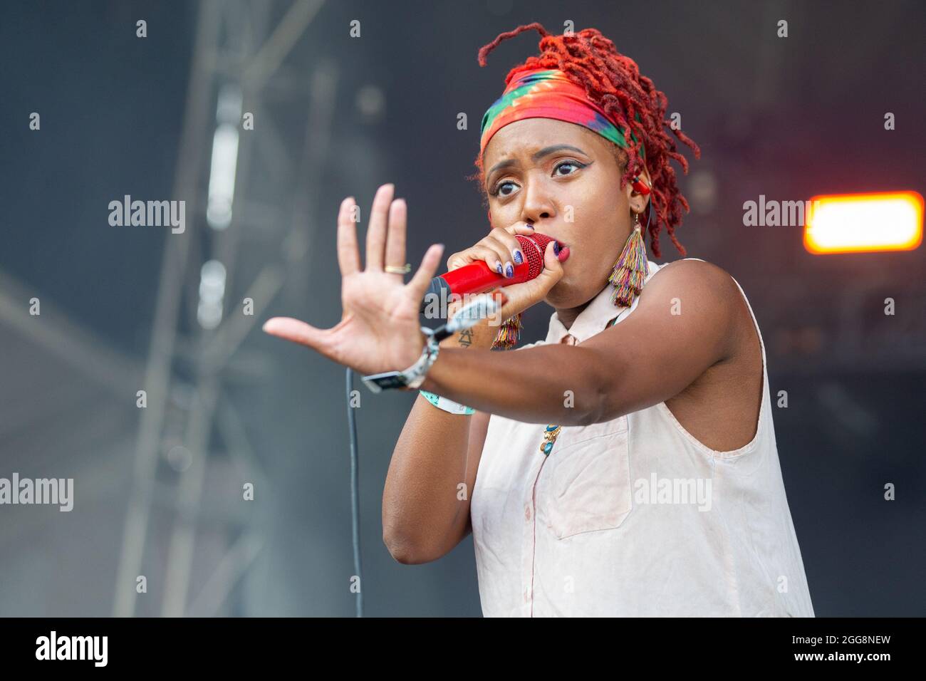 Tierinii Jackson of Southern Avenue during the Railbird Music Festival ...