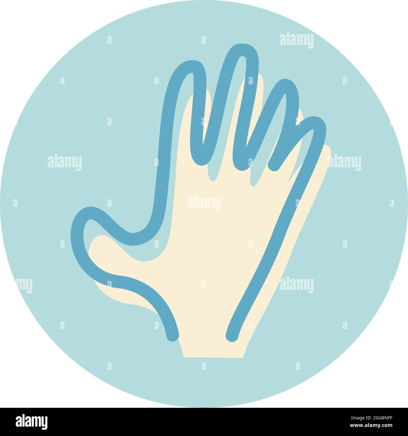 Human hand, illustration, vector, on a white background Stock Vector ...