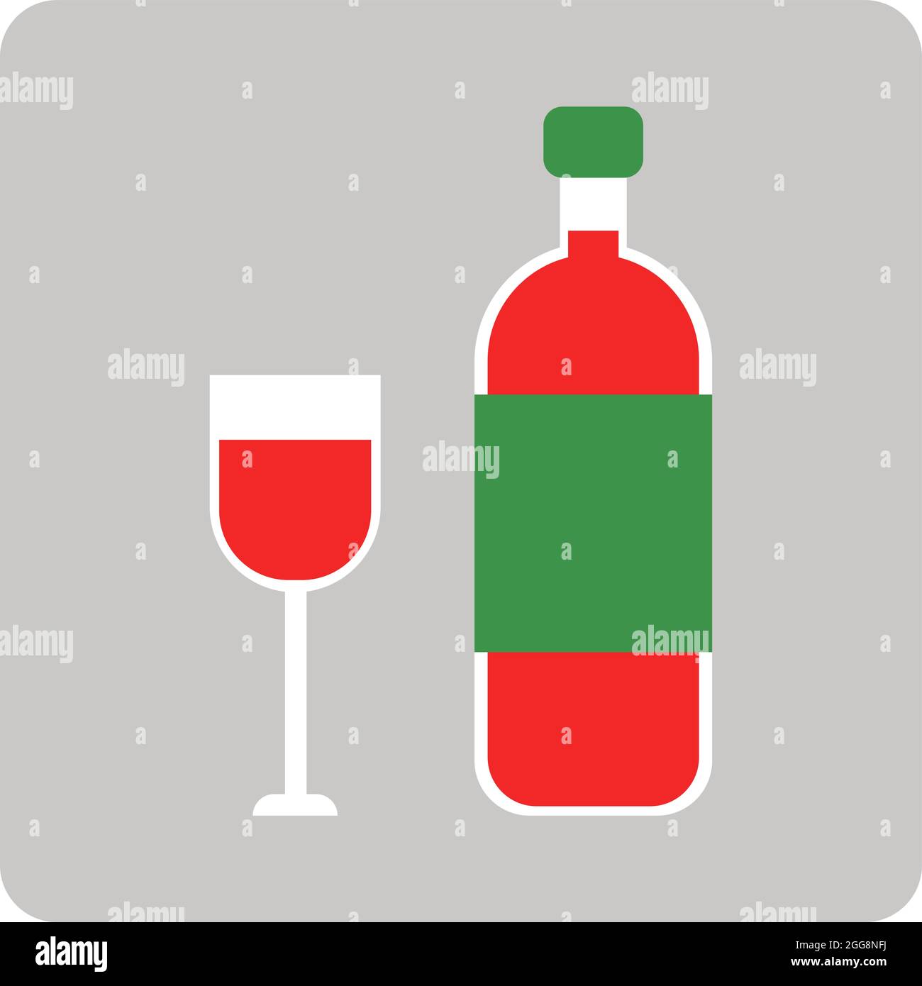 Italian wine, illustration, vector, on a white background Stock Vector ...