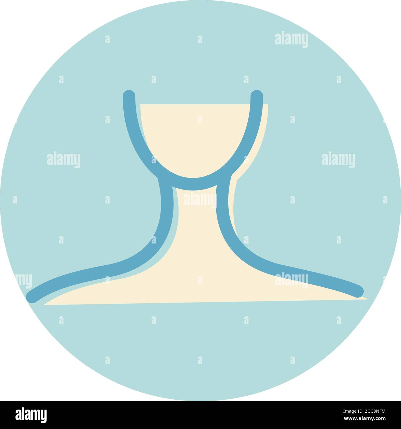 Human neck, illustration, vector, on a white background Stock Vector ...