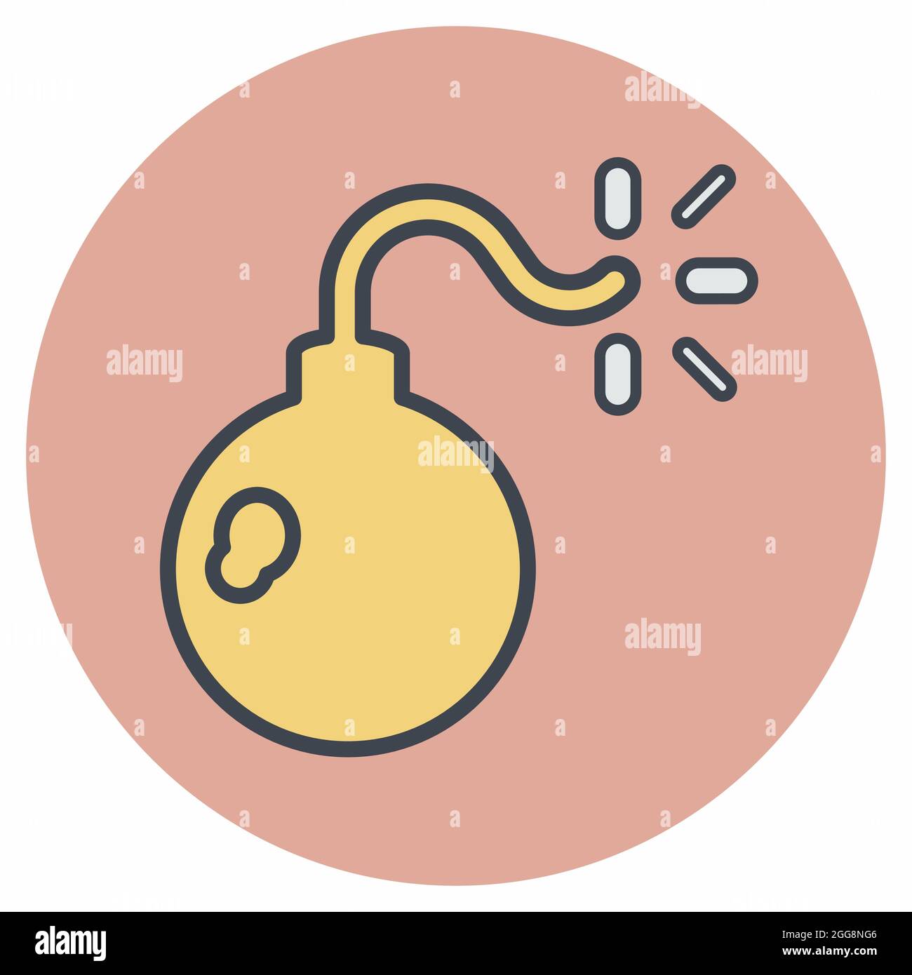 Icon Vector of Bomb - Color Mate Style - Simple illustration, Editable ...