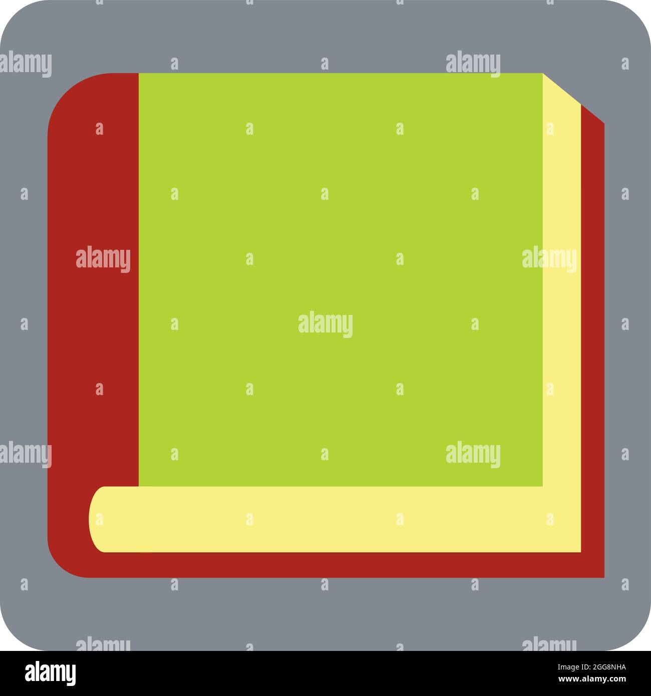 Red and green book, illustration, vector, on a white background Stock ...