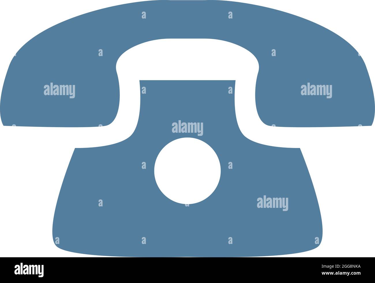 Blue telephone, illustration, vector, on a white background Stock ...