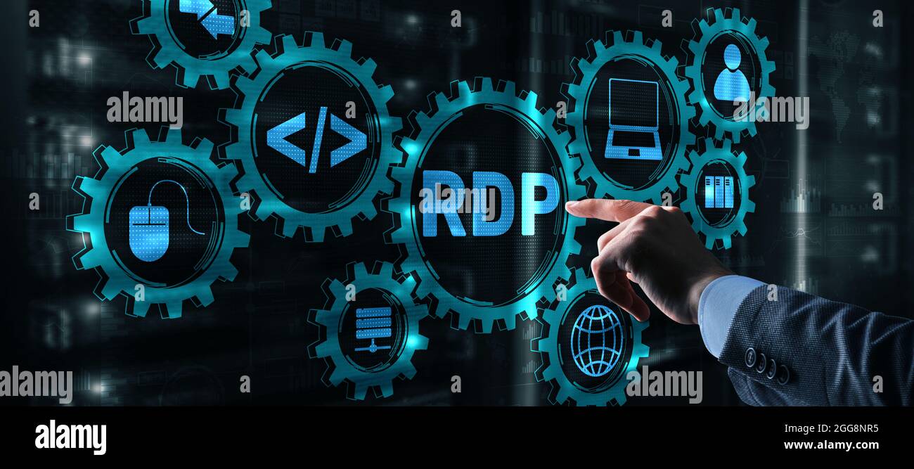 RDP Remote Desktop Protocol. Terminal Services Stock Photo - Alamy