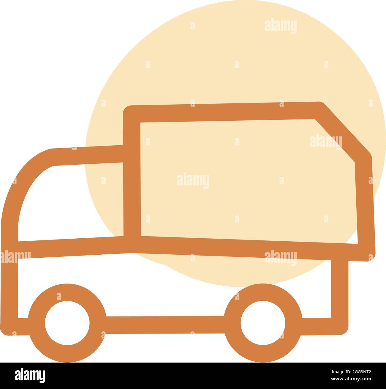 Truck on road front Stock Vector Images - Alamy