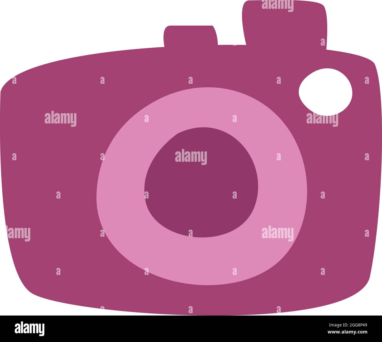 Pink movie camera, illustration, vector, on a white background Stock ...