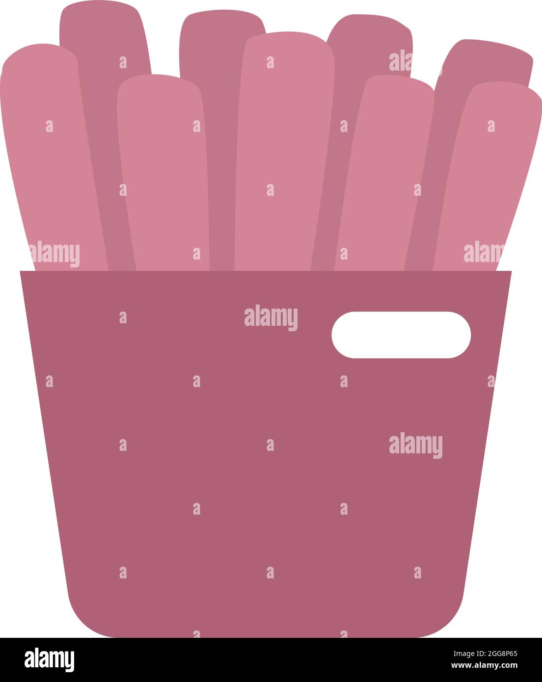 French fries, illustration, vector, on a white background Stock Vector ...
