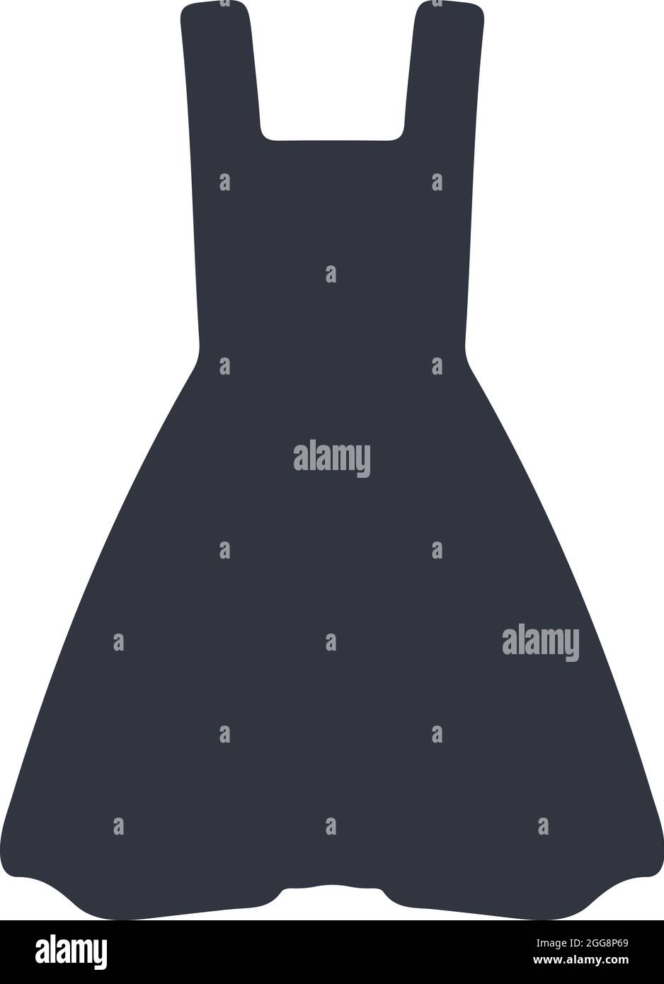 Apron dress, illustration, vector, on a white background Stock Vector ...