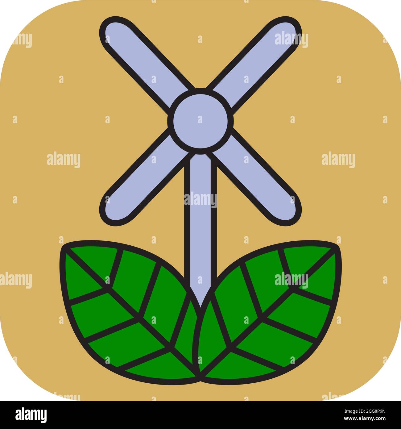 Ecology windmill, illustration, vector, on a white background Stock ...