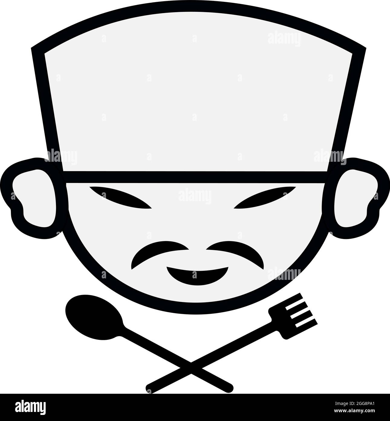 Chinese chef, illustration, vector, on a white background Stock Vector ...
