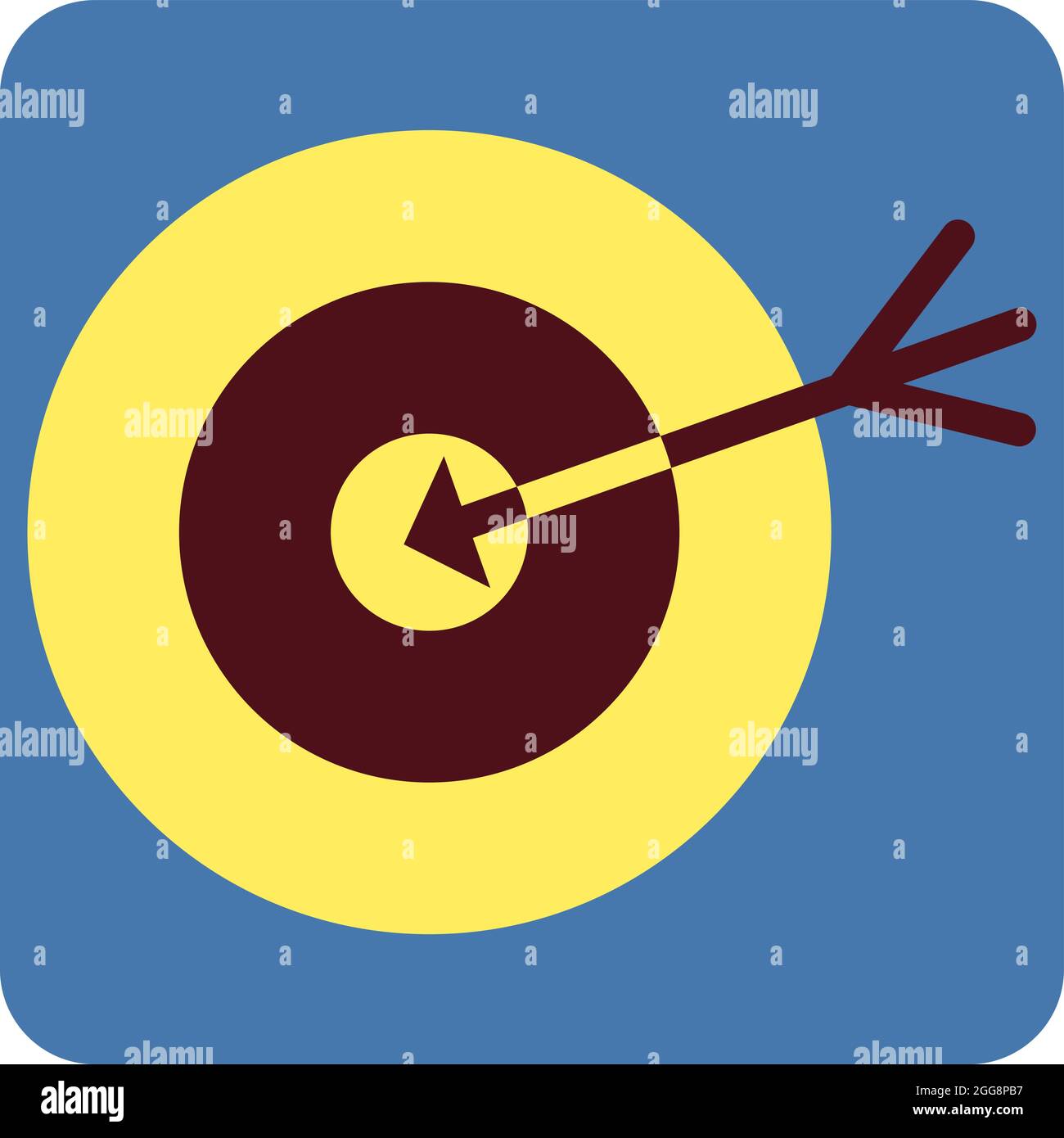 Marketing goal, illustration, vector, on a white background Stock ...