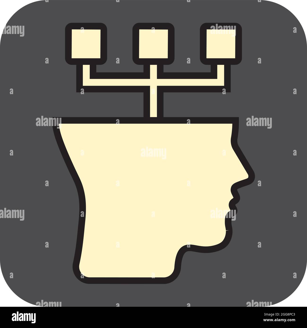 Very smart person, illustration, vector, on a white background Stock ...