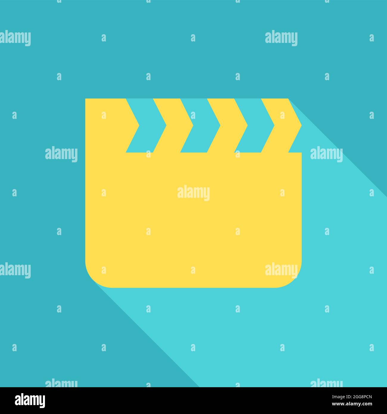 Movie board, illustration, vector, on a white background Stock Vector ...
