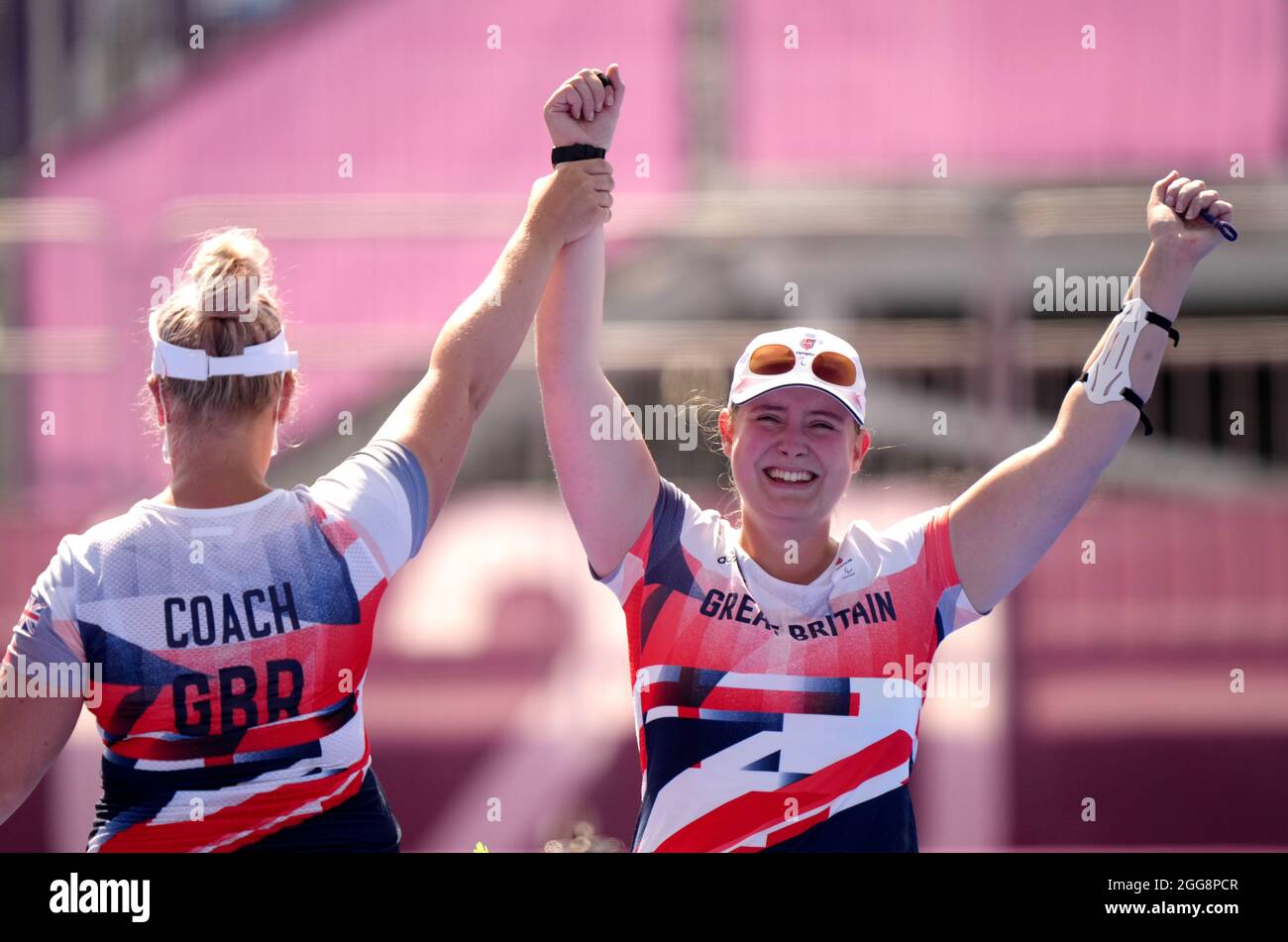 Great Britain's Phoebe Paterson Pine celebrates winning the Women's ...