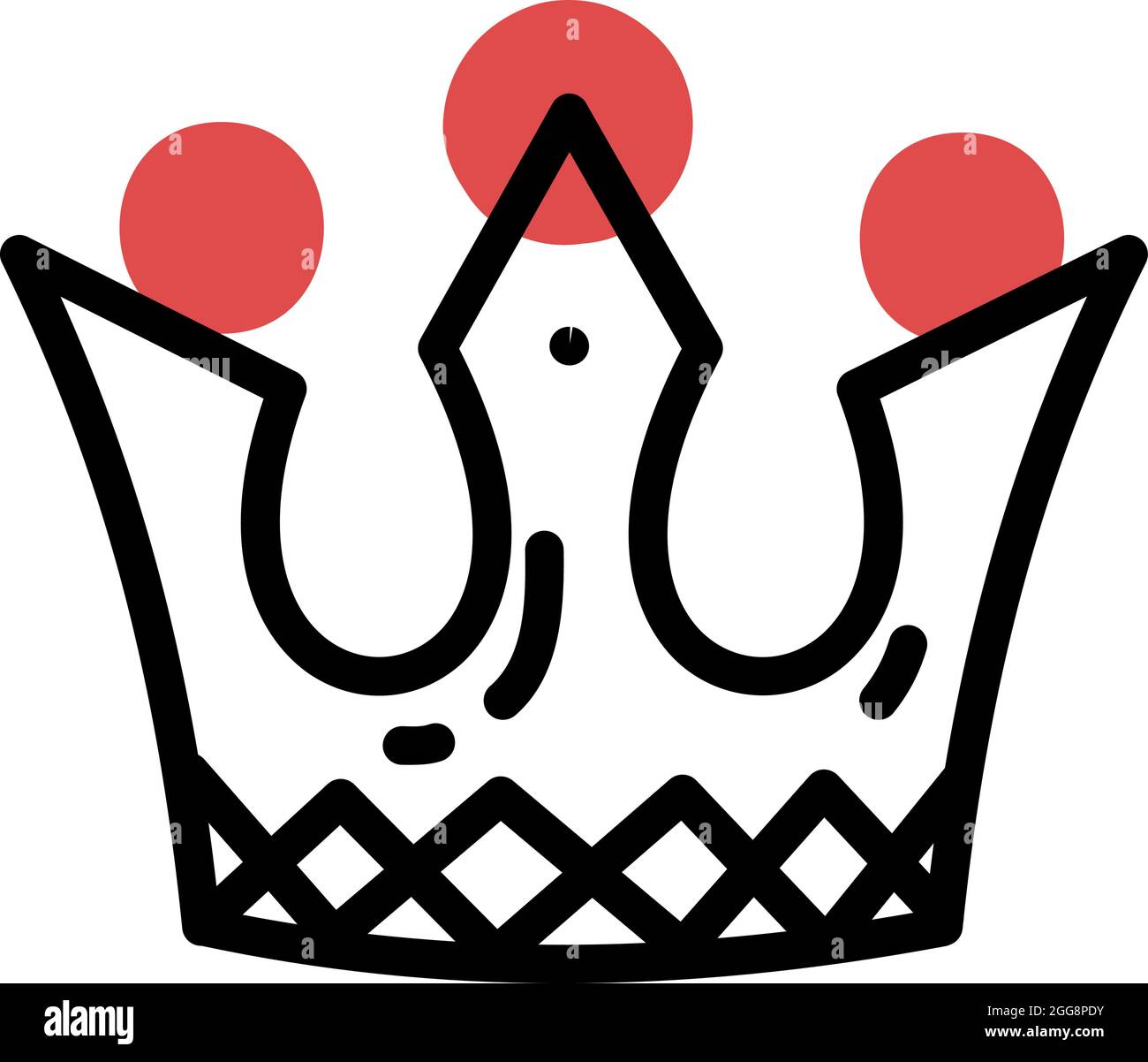 Diamond crown, illustration, vector, on a white background Stock Vector ...