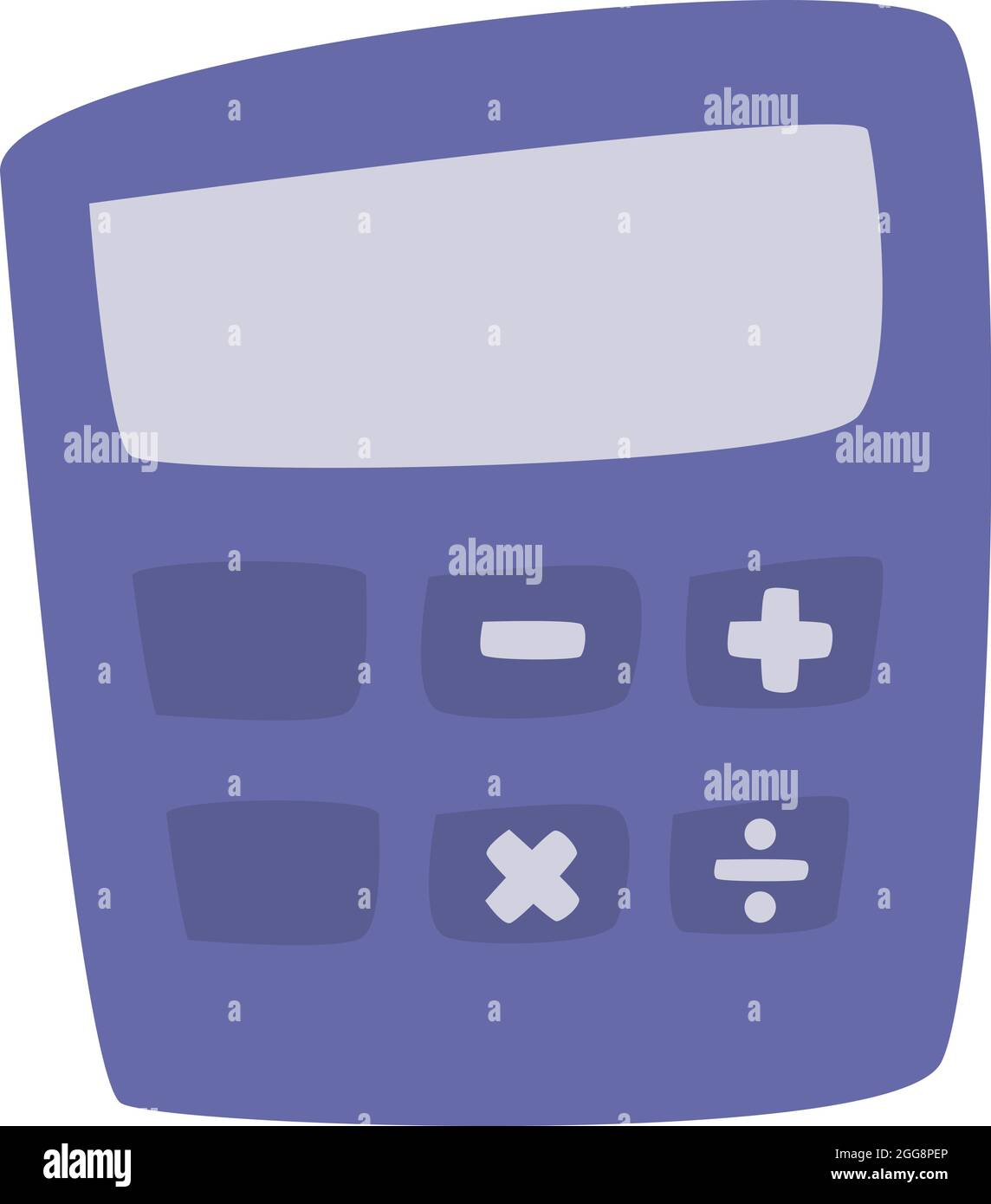 Purple school calculator, illustration, vector, on a white background ...