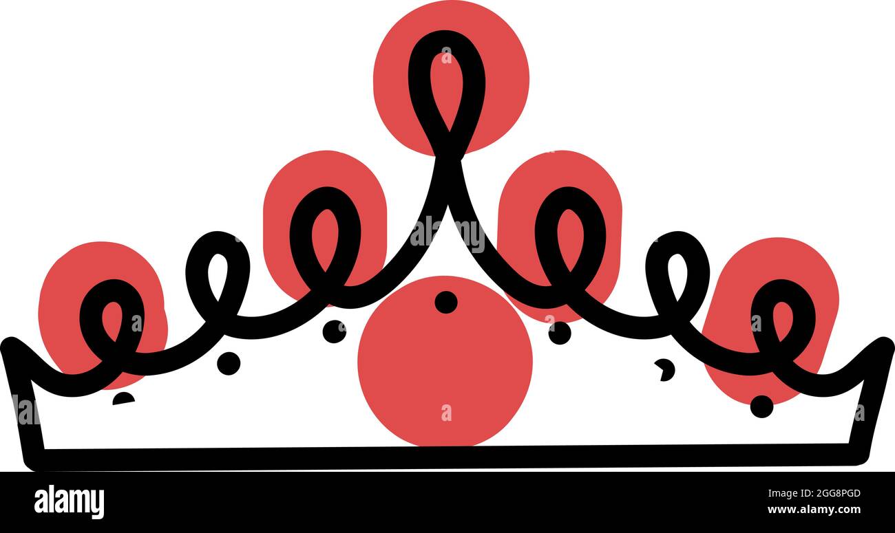 Feminine crown, illustration, vector, on a white background Stock ...