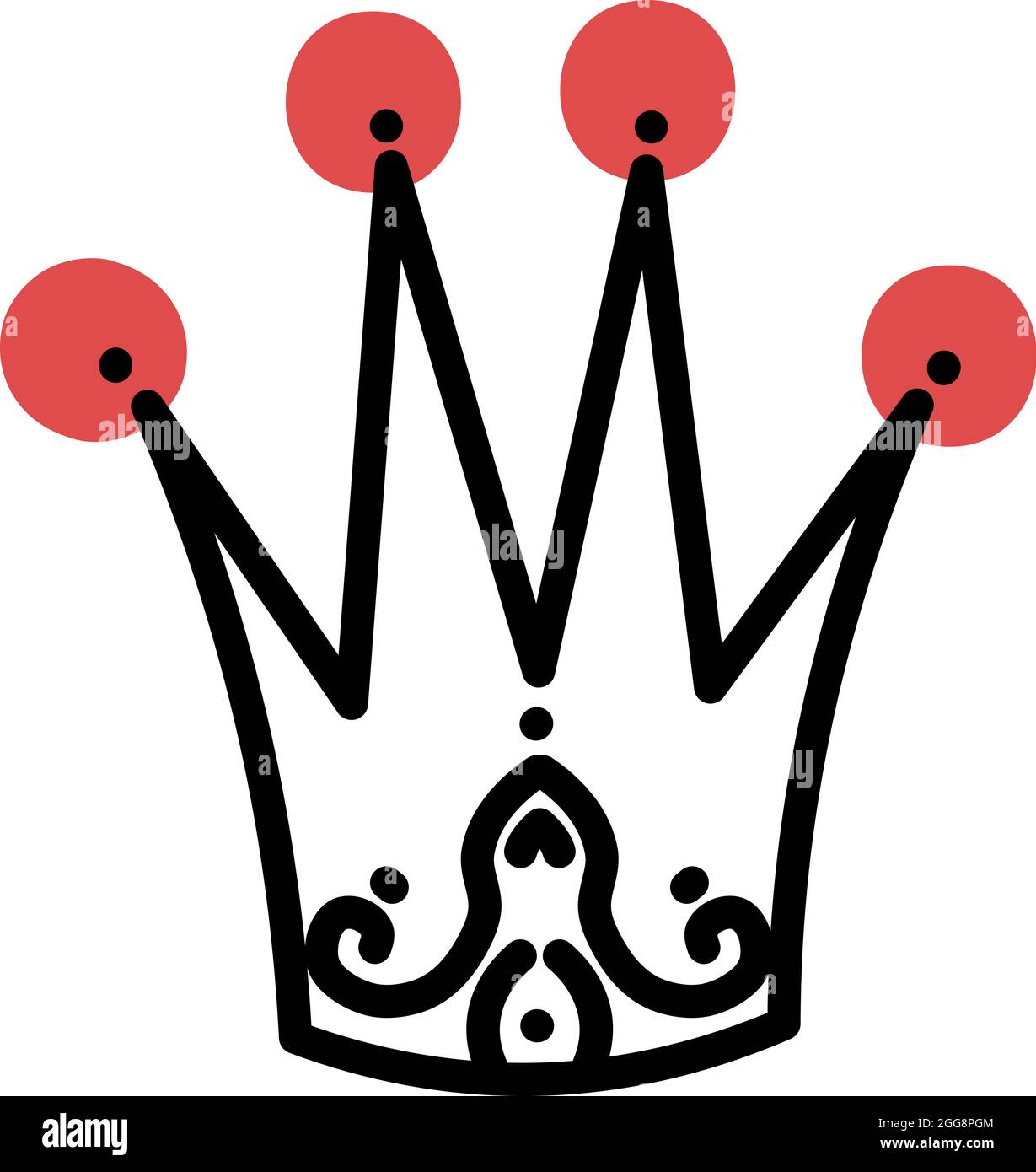 Expensive tall crown, illustration, vector, on a white background Stock ...