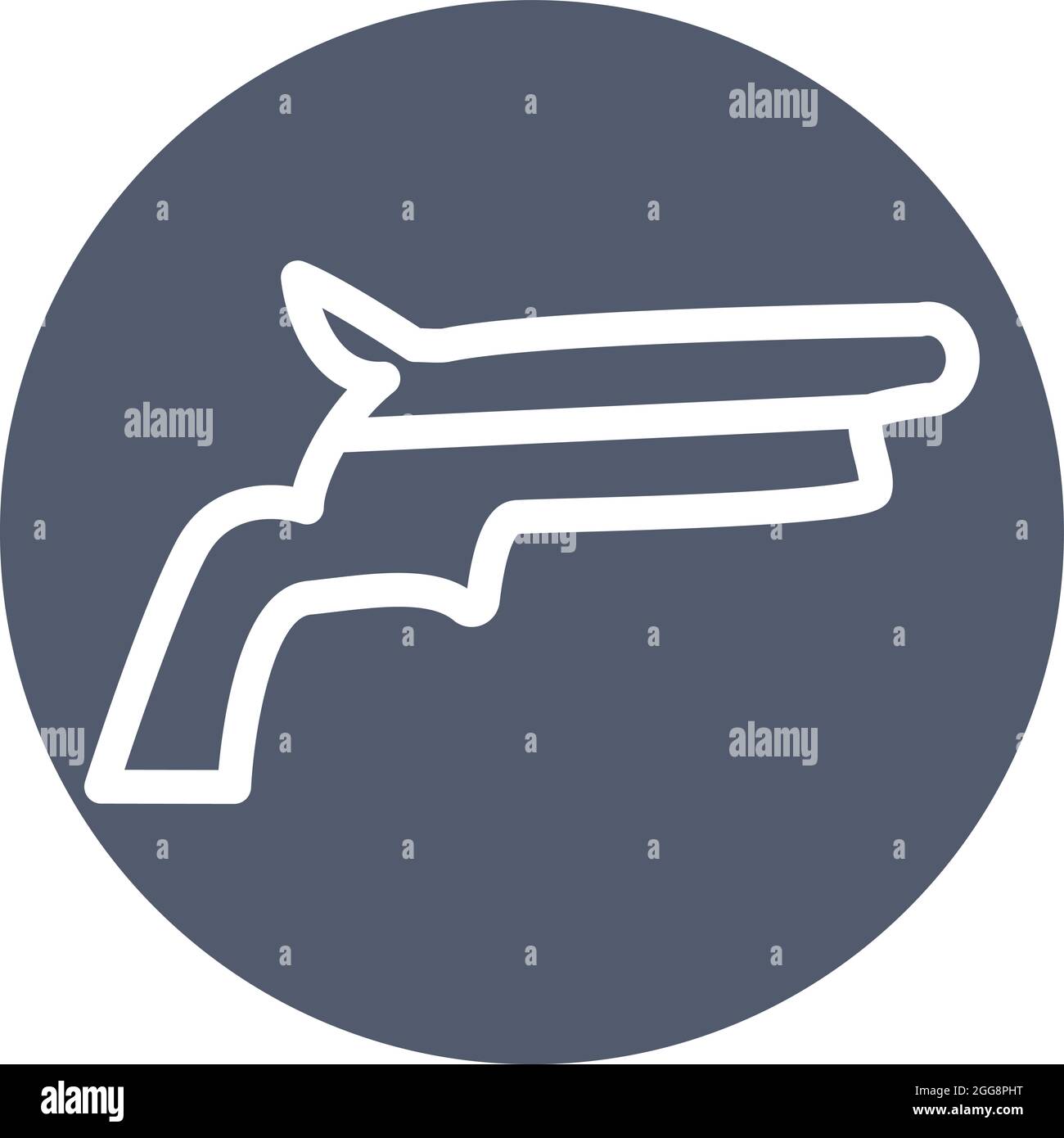 Old pistol, illustration, vector, on a white background Stock Vector ...