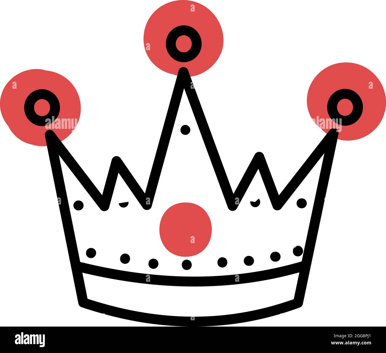 Medieval crown, illustration, vector, on a white background Stock ...