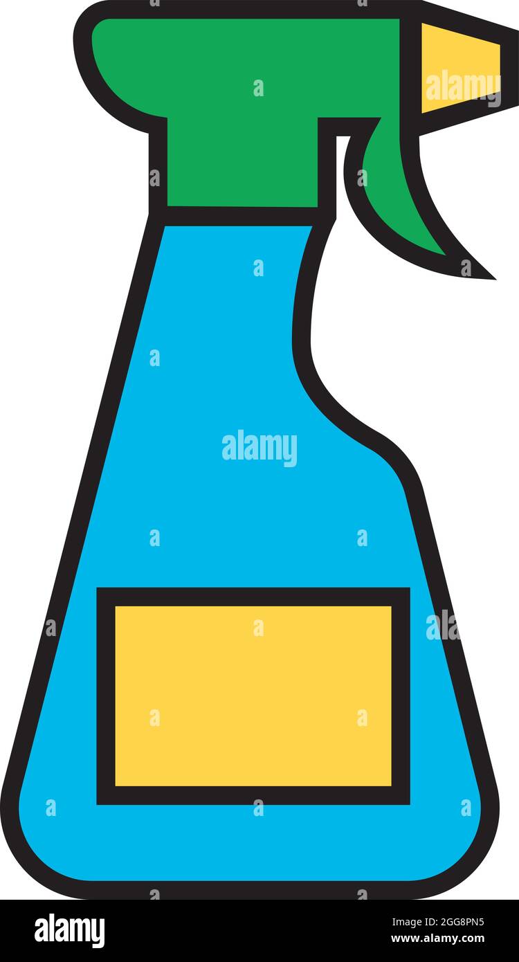 Cleaning spray, illustration, vector, on a white background Stock ...