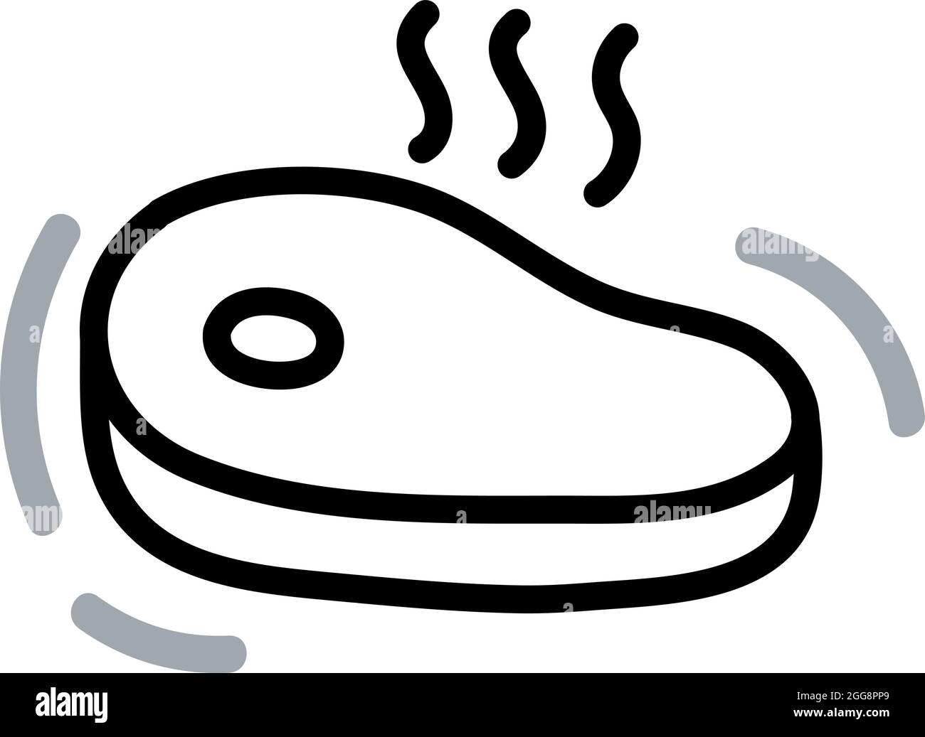 Rare steak, illustration, vector, on a white background Stock Vector ...