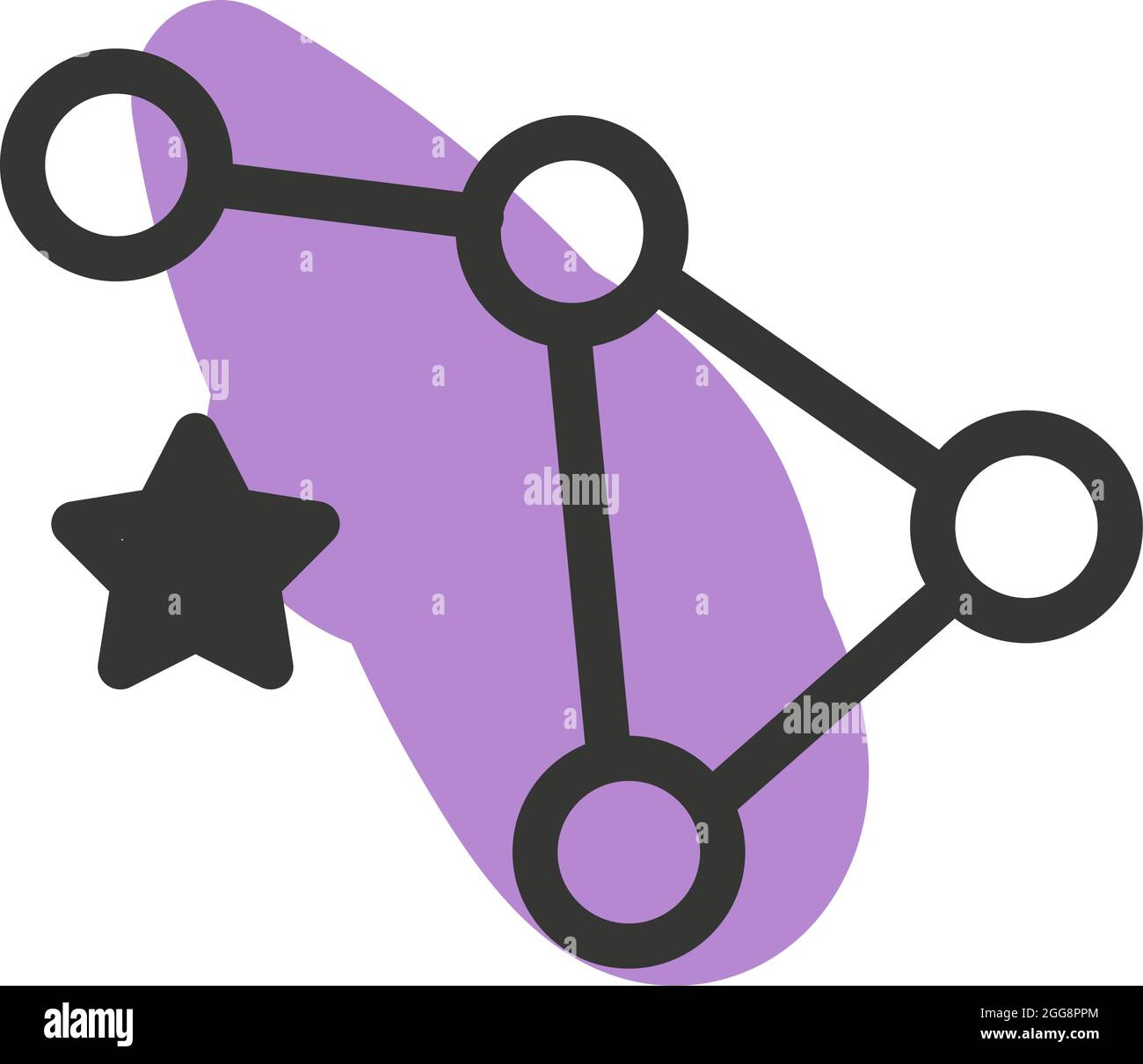 Vector illustration in a flat style isolated on black white Cut Out ...