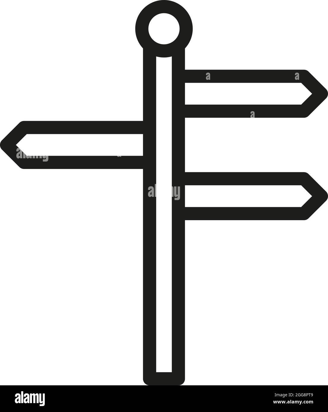 Park sign post, illustration, vector, on a white background Stock ...