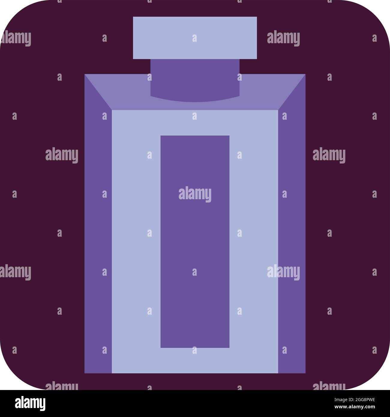 Purple man perfume, illustration, vector, on a white background Stock ...