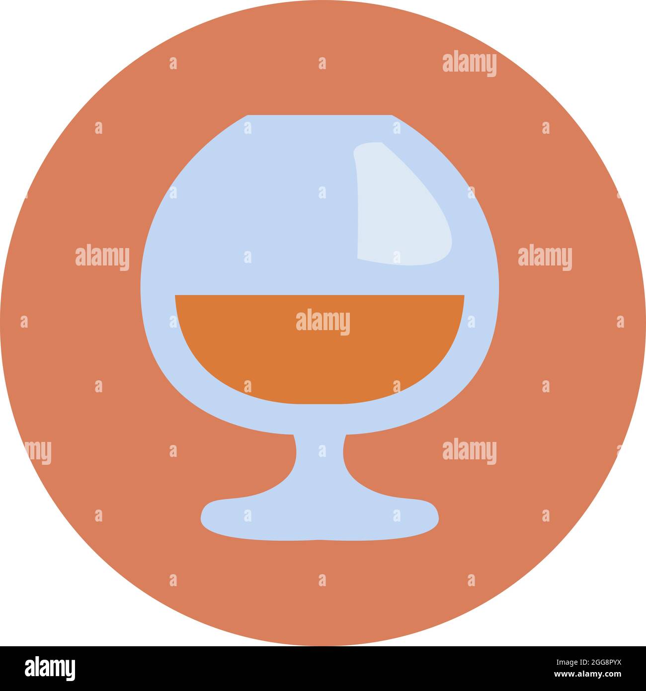 Glass of cognac, illustration, vector, on a white background Stock Vector Image & Art - Alamy