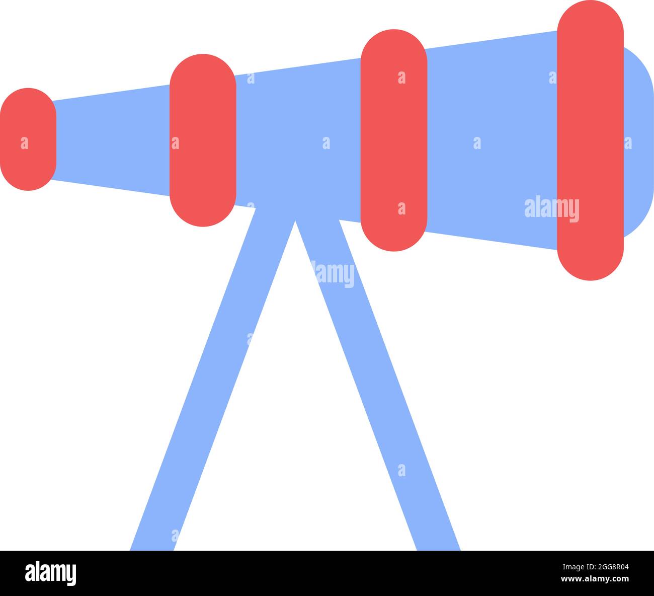 Observing the space, illustration, vector, on a white background Stock ...