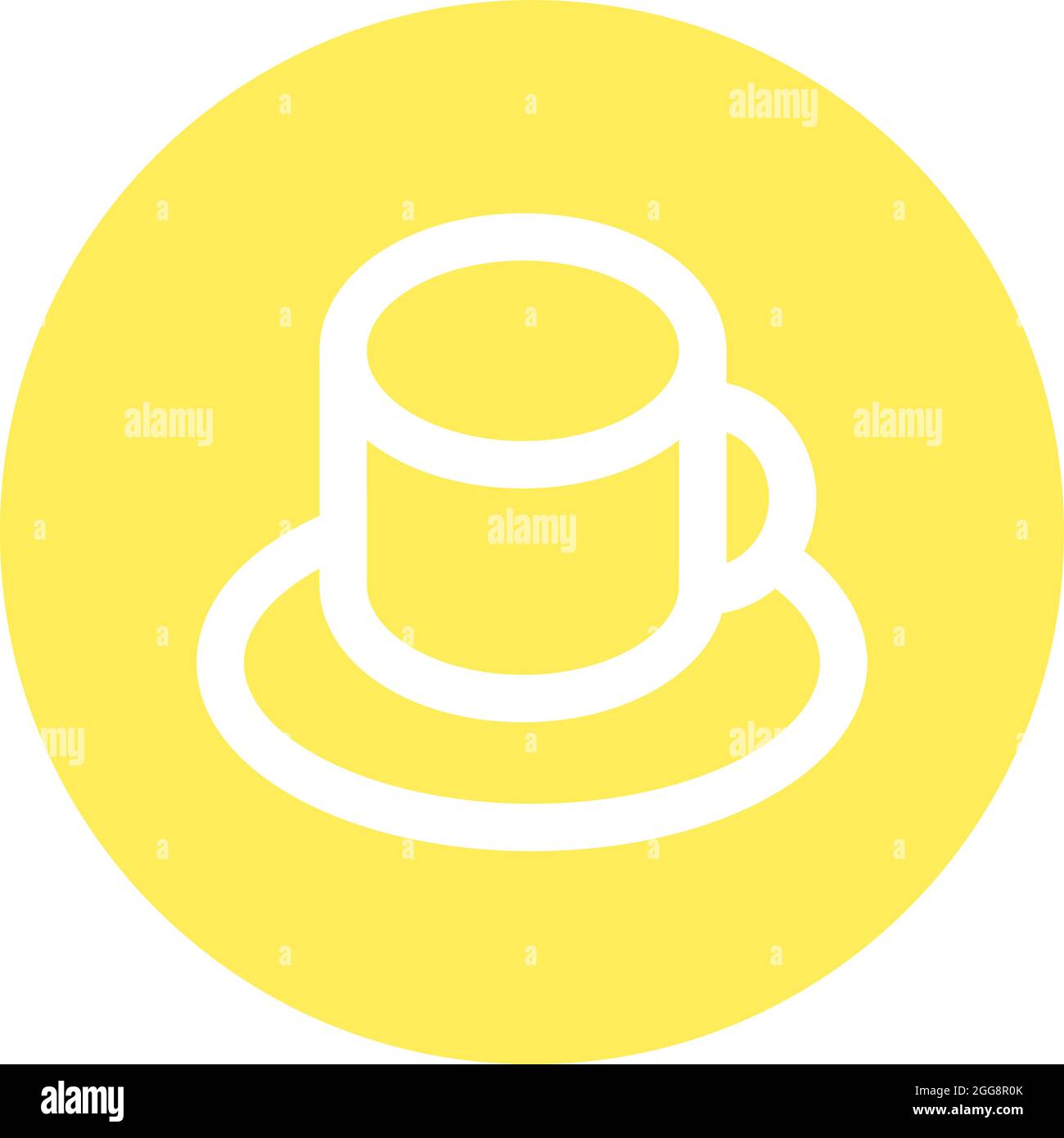 Yellow coffee cup, illustration, vector, on a white background Stock ...