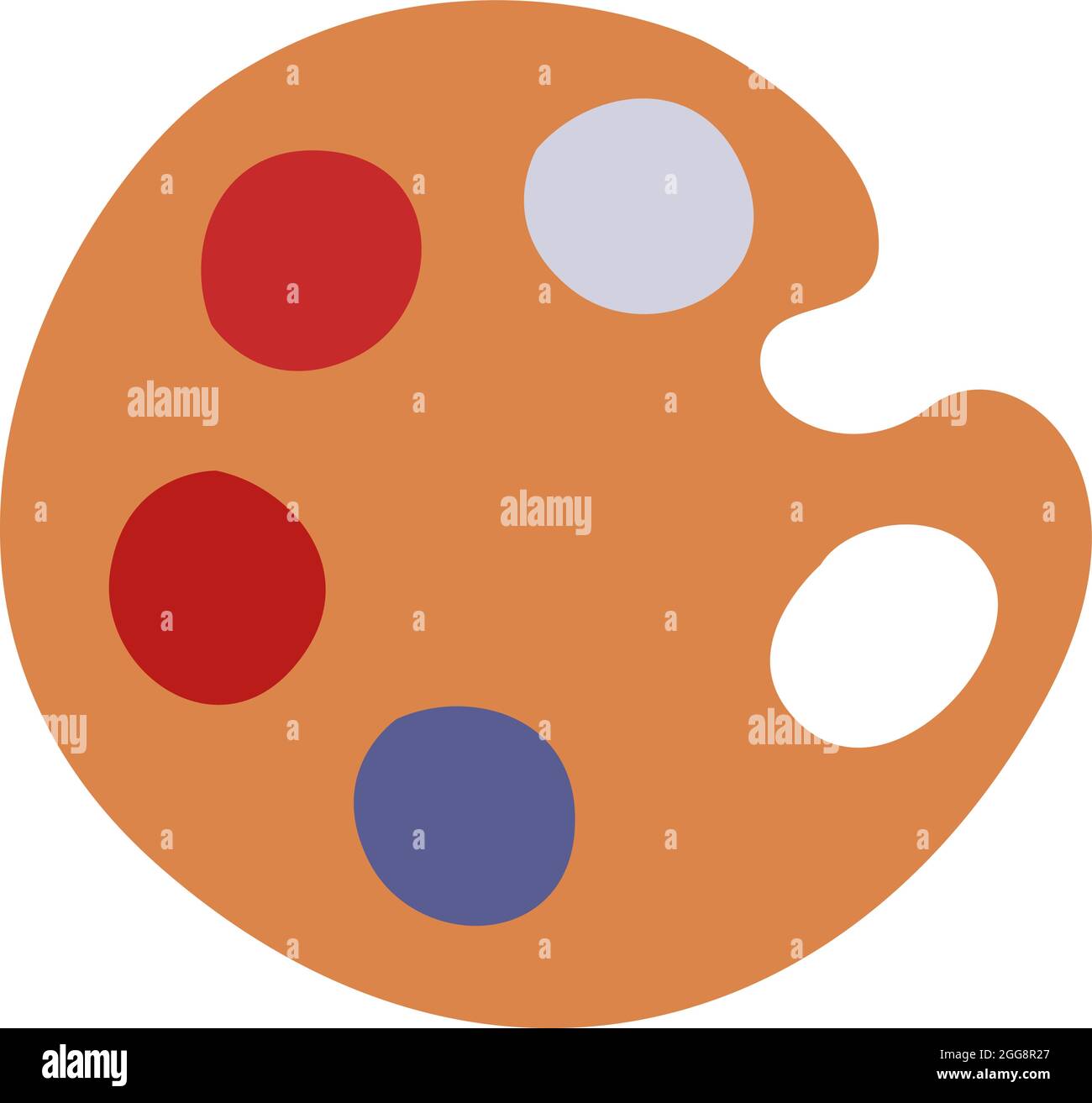 Painting palette, illustration, vector, on a white background Stock ...