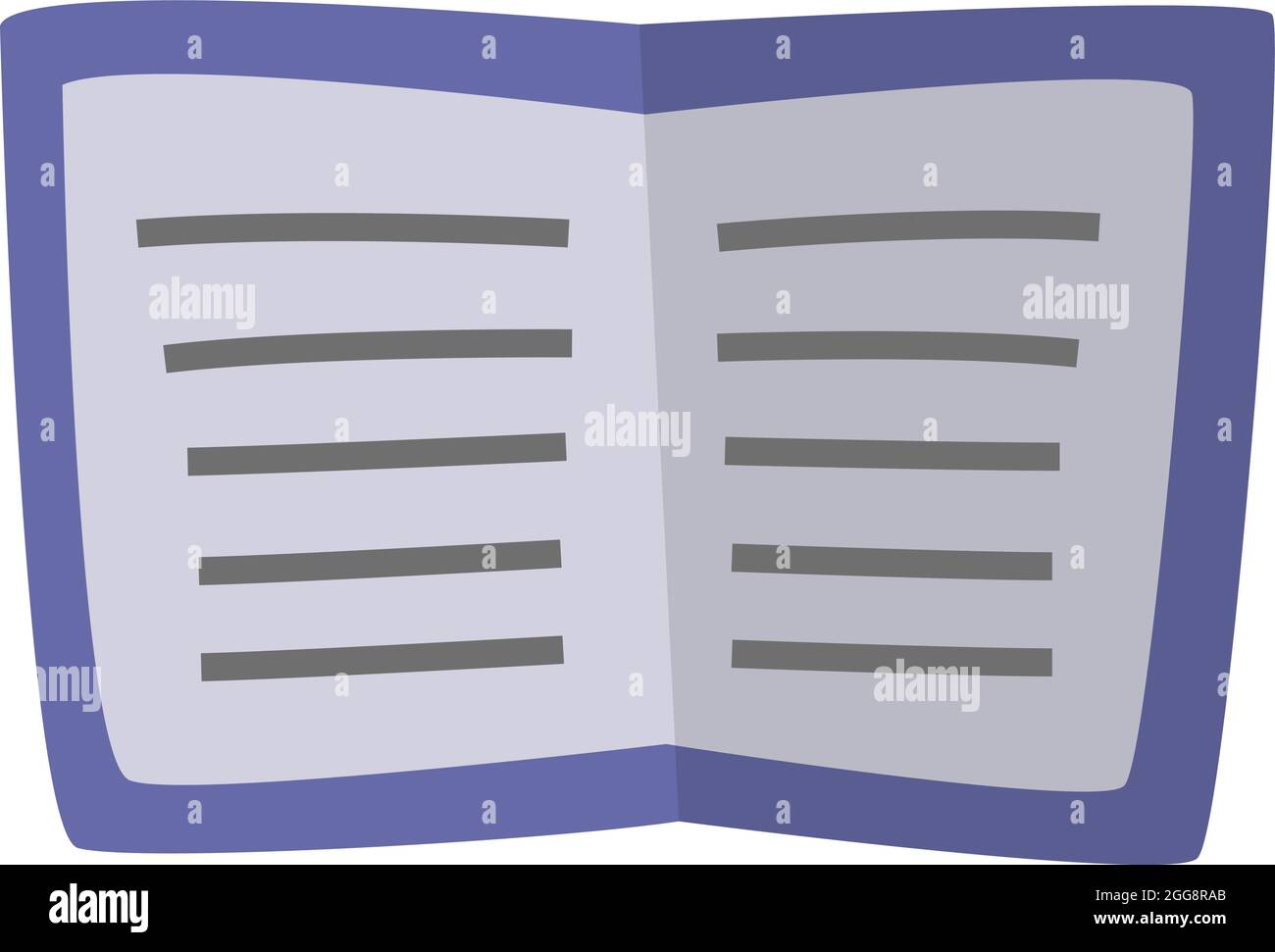 Purple school book, illustration, vector, on a white background Stock ...