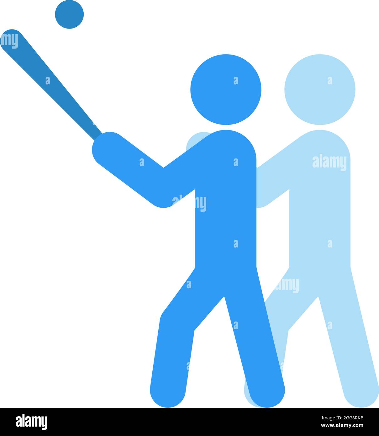 People playing baseball, illustration, vector, on a white background ...