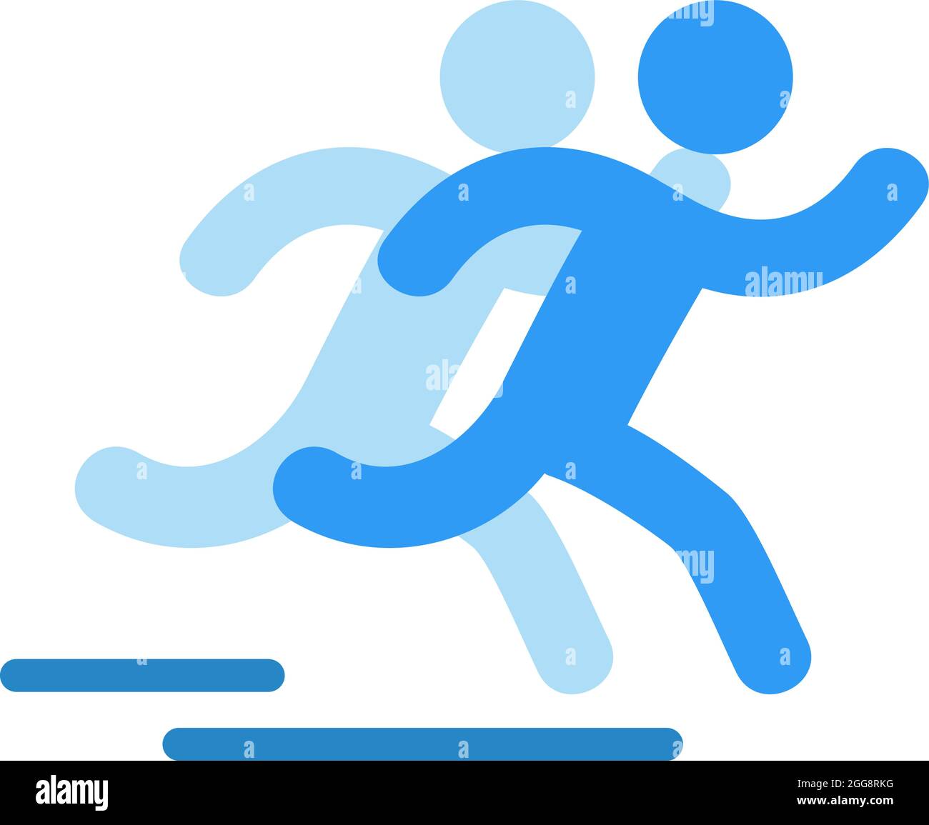 Running on 100m, illustration, vector, on a white background Stock ...