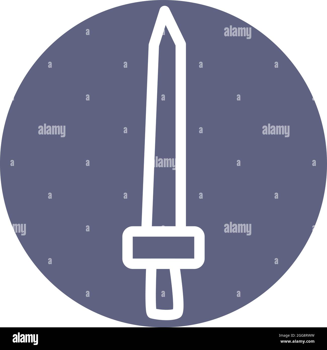 Sharp sword, illustration, vector, on a white background Stock Vector ...