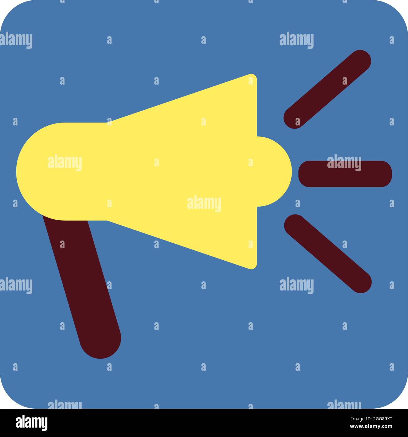 Marketing megaphone icon, illustration, vector, on a white background ...