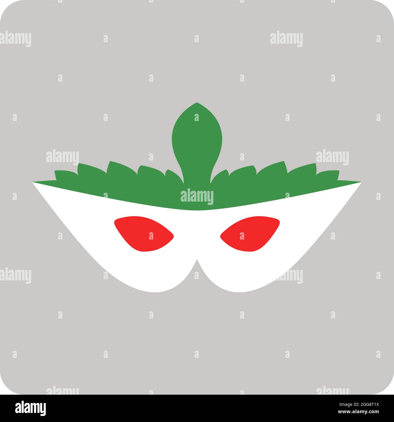 Italian male mask, illustration, vector, on a white background Stock ...