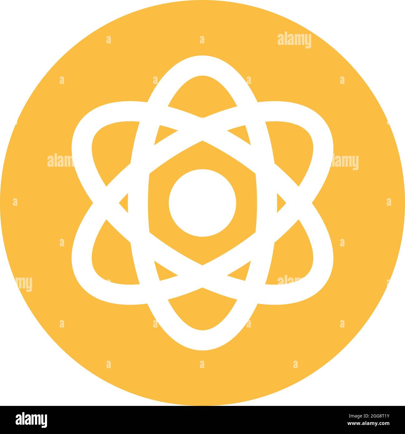 Chemical atom, illustration, vector, on a white background Stock Vector ...