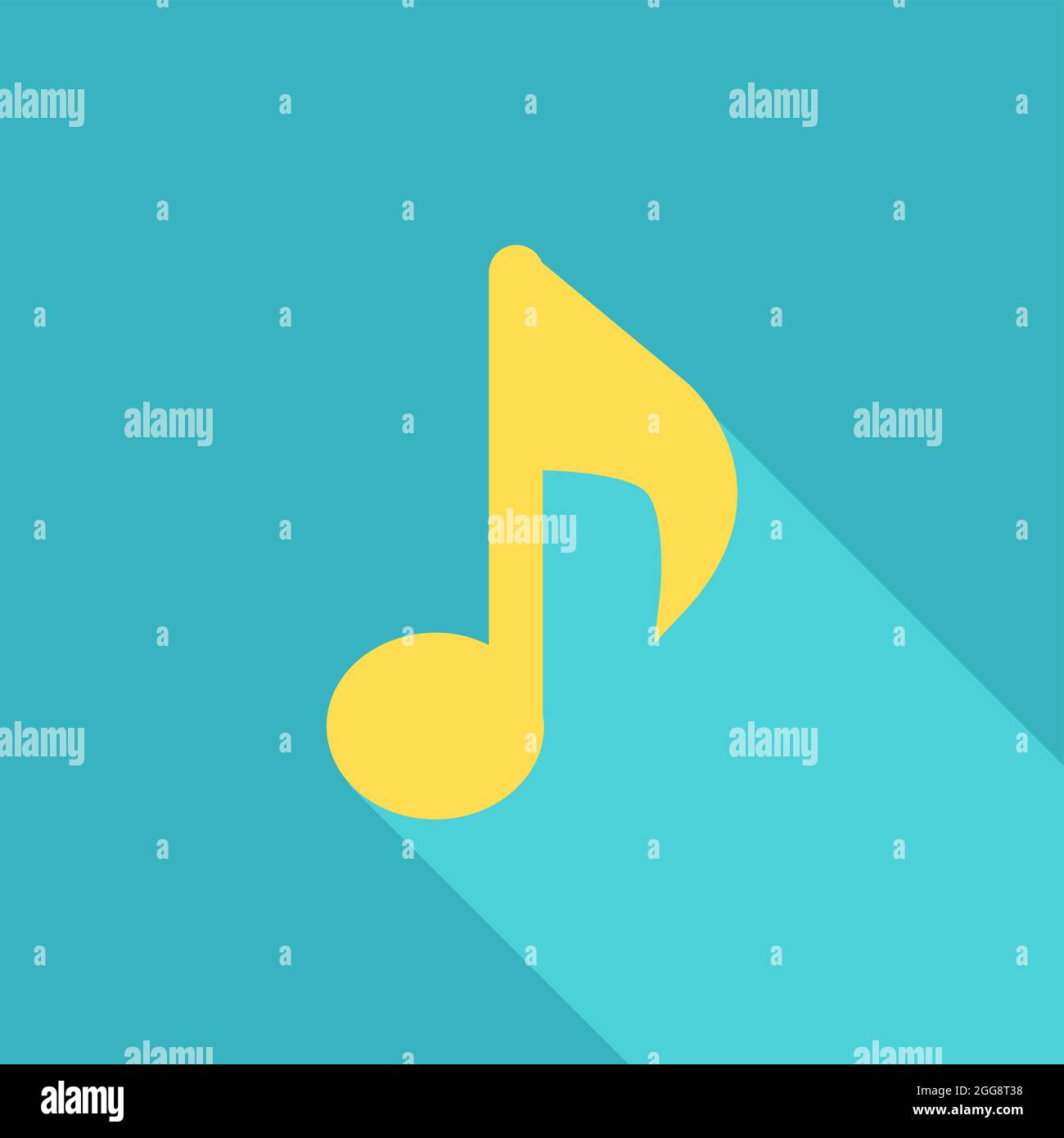 Music note, illustration, vector, on a white background Stock Vector ...