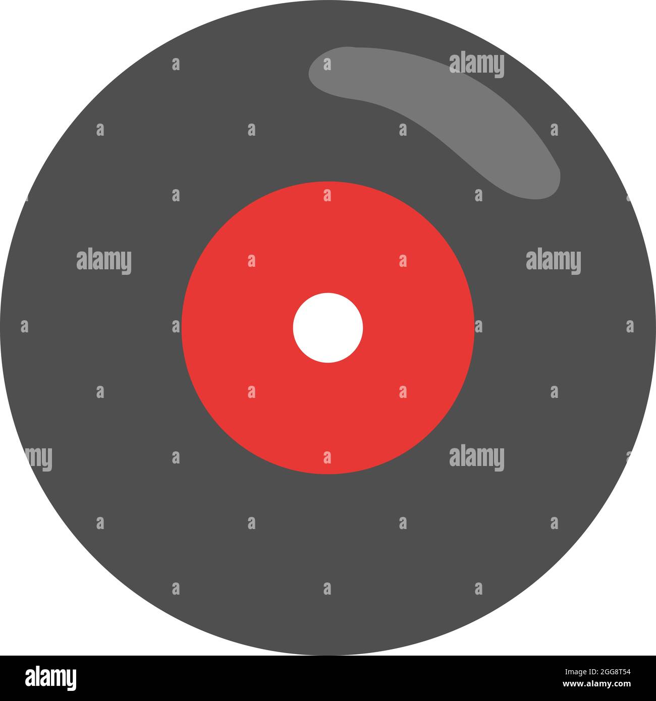 Music records, illustration, vector, on a white background Stock Vector ...