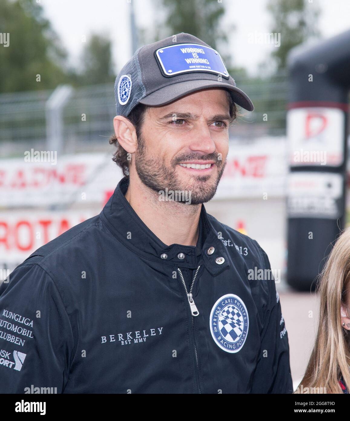 Prince Carl Philip of Sweden (13) races in the Rotax Max DD2 class ...