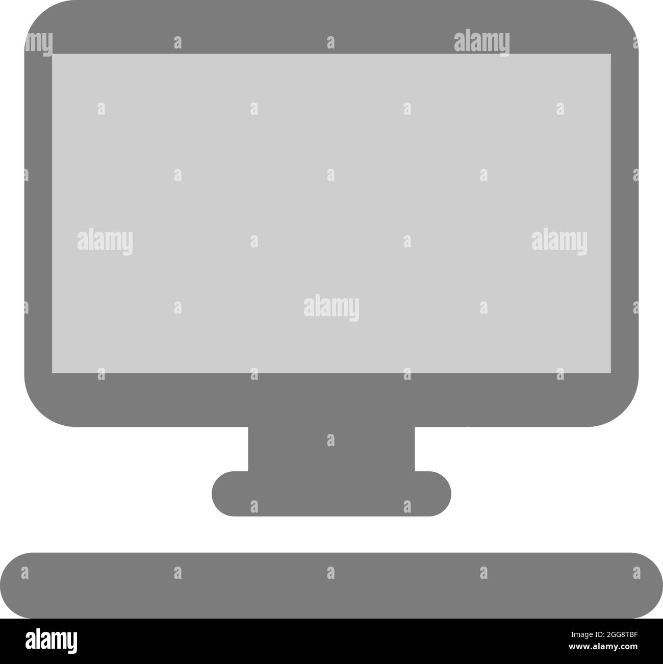 Hospital computer, illustration, vector, on a white background Stock ...