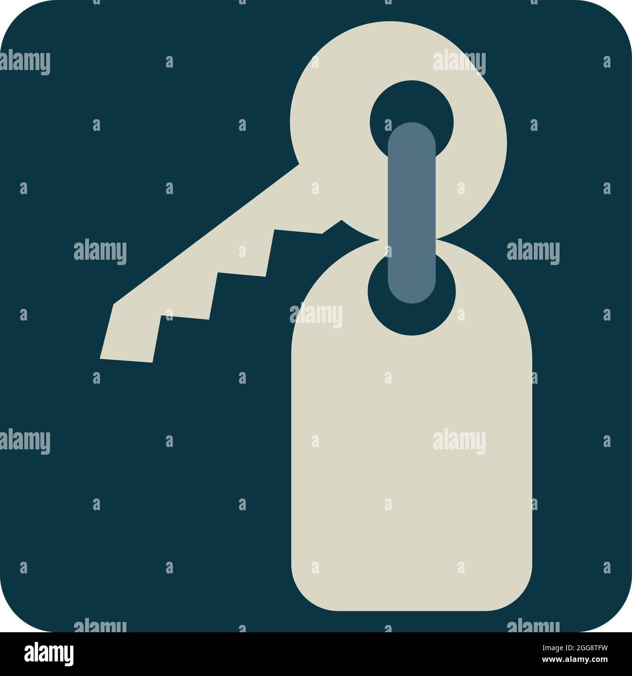 Room service keys, illustration, vector, on a white background Stock ...