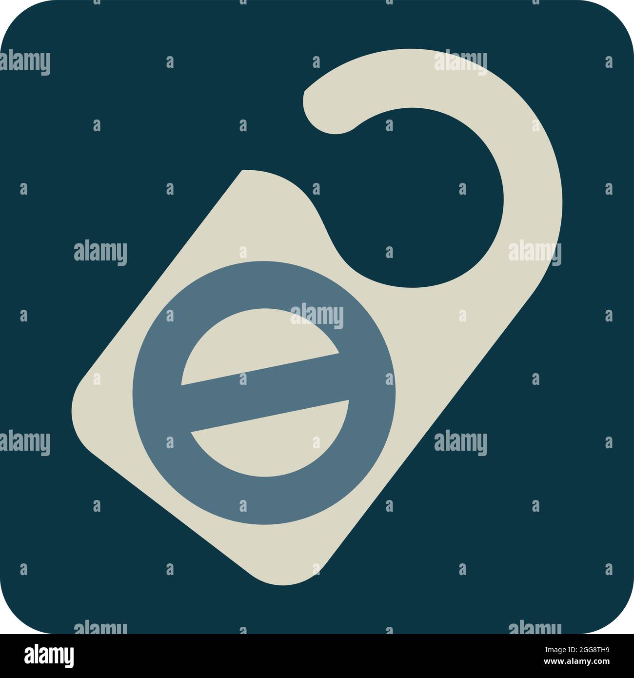 White door hanger on Stock Vector Images - Alamy