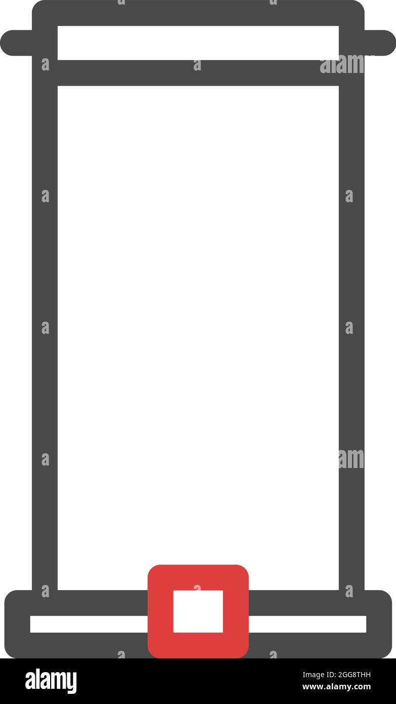Office waste bin, illustration, vector, on a white background Stock ...